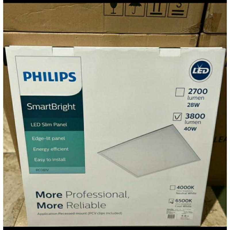 Jual led panel philips RC081V 40w 40 watt 60x60 led385 / philips RC081 28 watt 28w 60x60 ...