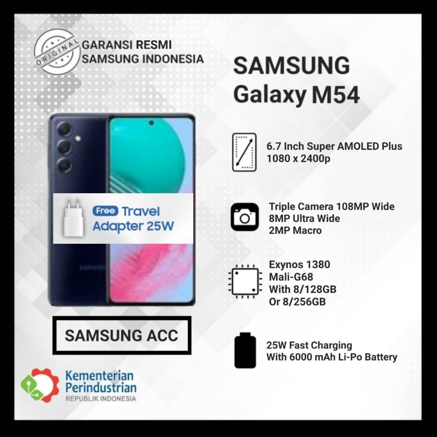 Jual Samsung Galaxy M54 5G [8GB/256GB] Garansi Resmi SEIN | Shopee Indonesia