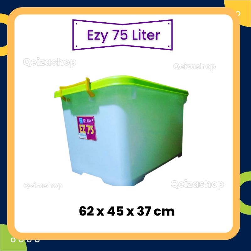 Jual CONTAINER BOX EZY 75 LITER KOTAK/TEMPAT PENYIMPANAN WADAH ...
