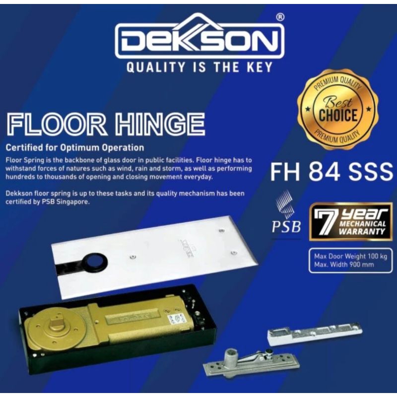 Jual Floor Hinge Dekkson FH DKS 84 SSS Komplit Set Plus Stang Garansi ...