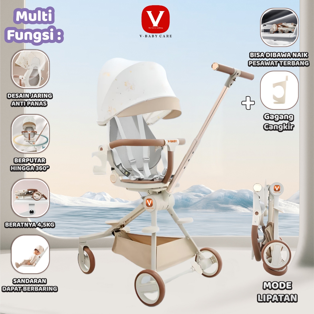 Jual V-BABY CARE Kereta dorong bayi/stroller baby/stroller bayi/kereta ...