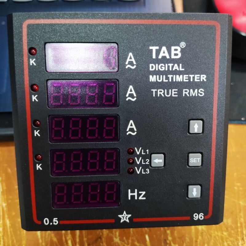 Jual Digital Multimeter Ampere Meter Volt Frekuensi A,V,HZ 3PHASE 5ROW ...