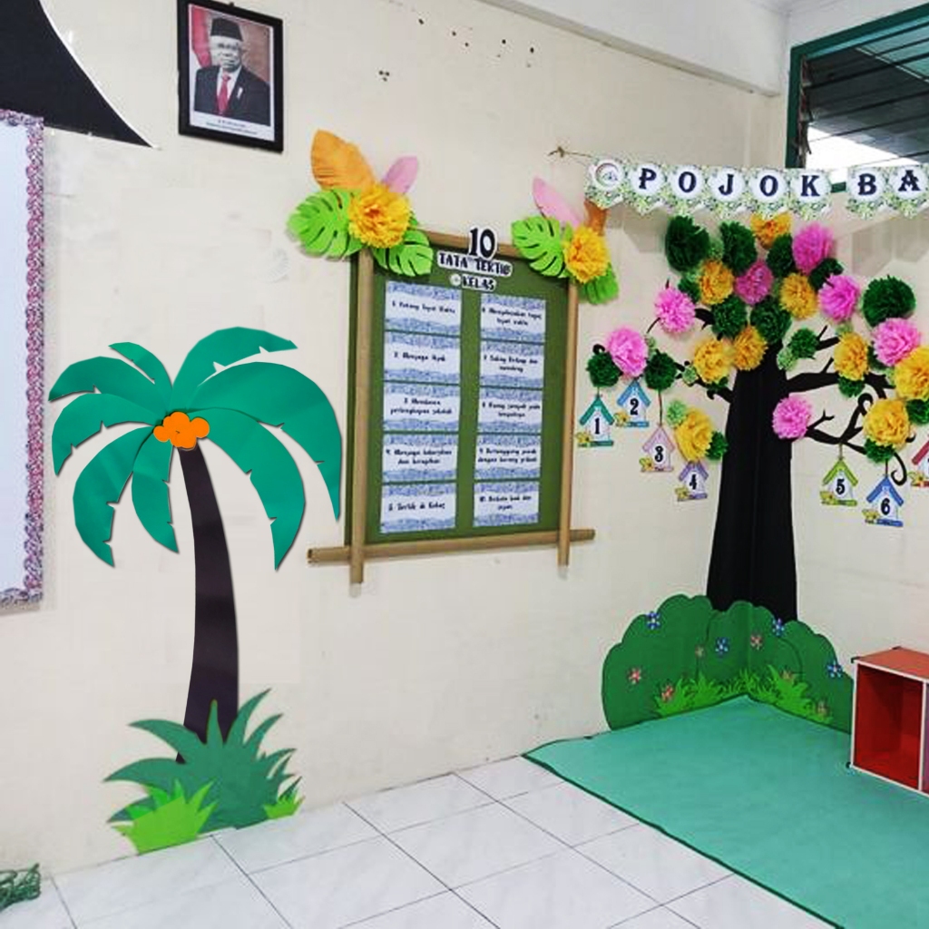 Jual Hiasan Dinding Kelas POHON PALEM Jumbo Pojok Baca sekolah PAUD TK SD Ruang Bermain | Shopee ...