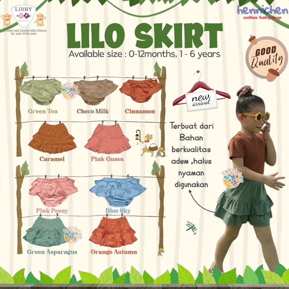 Jual Get Bonus ️ Libby Baby Libby Earth Series Lilo Skirt Cotton ...
