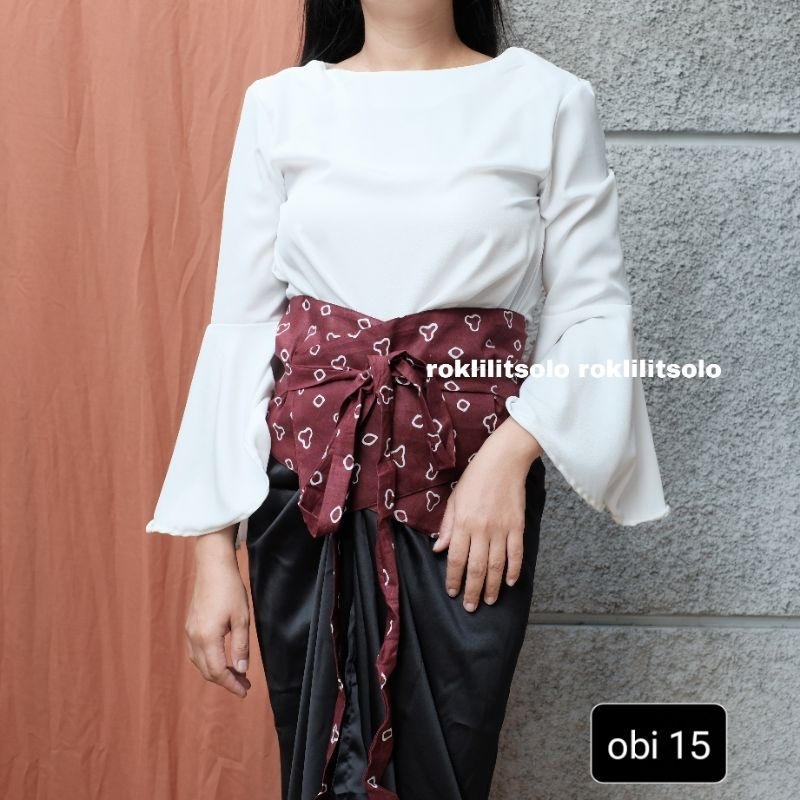 Jual obi belt motif premium jumputan / ikat pinggang wanita / belt ...