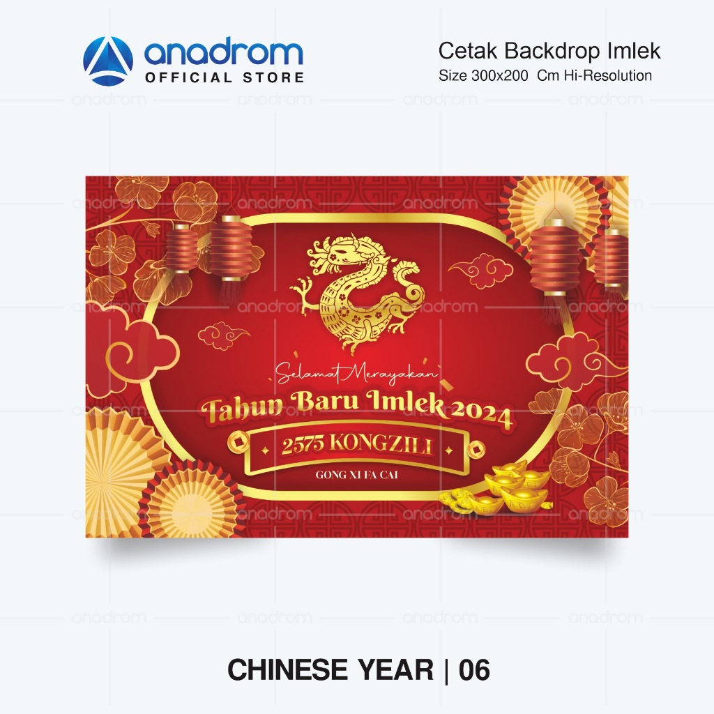 Jual Cetak Spanduk Backdrop Ucapan Imlek | Backdrop Chinese year Custom ...