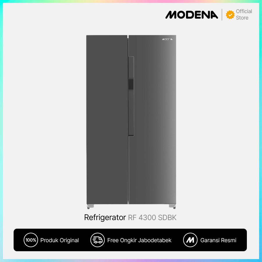 Jual MODENA RF4300SDBK KULKAS SIDE BY SIDE 2 PINTU 430L | Shopee Indonesia