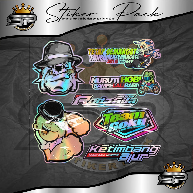 Jual Stiker paketan ISI 7 stiker pack keren stiker motor variasi kata ...