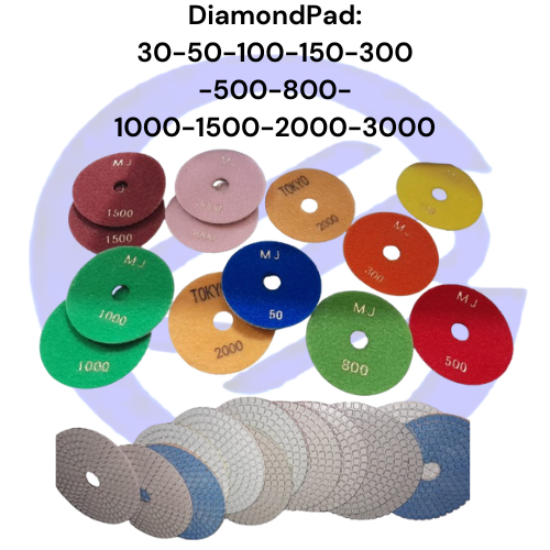 Jual Diamond Pad Untuk Poles Marmer Granit Tajam Merk MJ | Shopee Indonesia