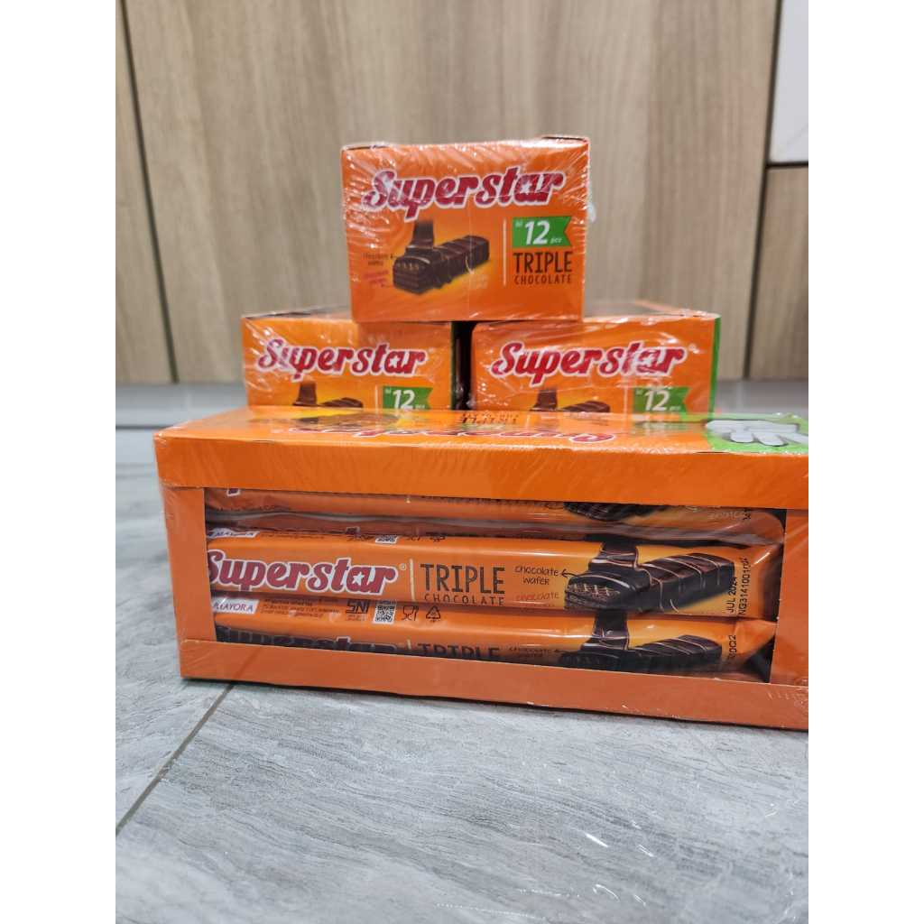 Jual Superstar Wafer Coklat / Superstar Roma Wafer Coklat isi 12 pcs ...