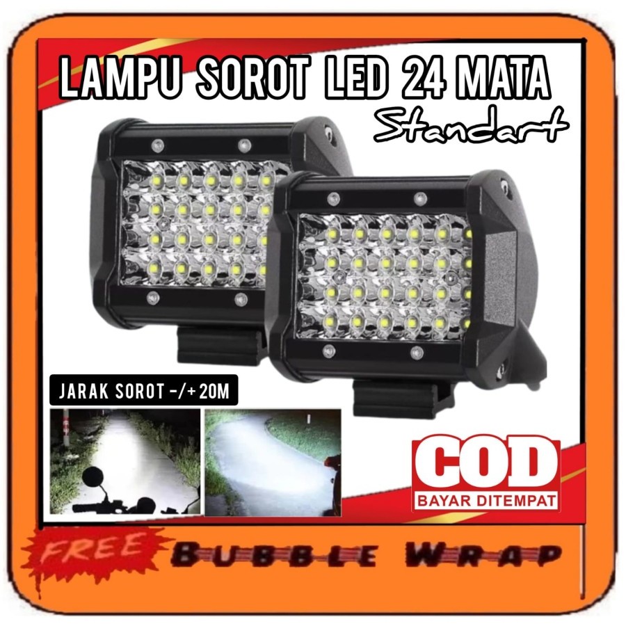 Jual Lampu Sorot Tembak LED Bar CWL 24 Titik Mata 72 Watt Mobil Motor 12V Worklight | Shopee ...