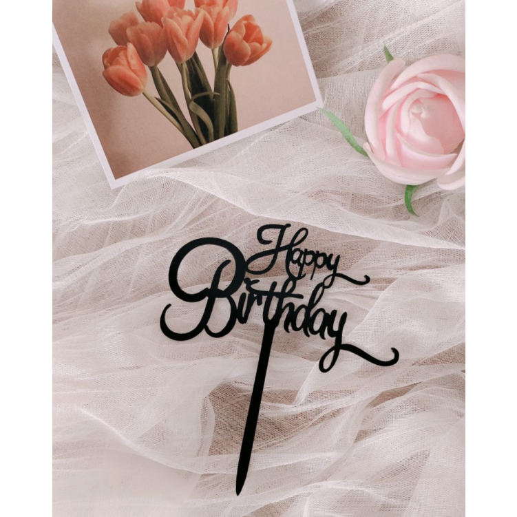 Jual Jual Cake Topper Happy Birthday/ Topper HBD/ Topper Ulang Tahun ...