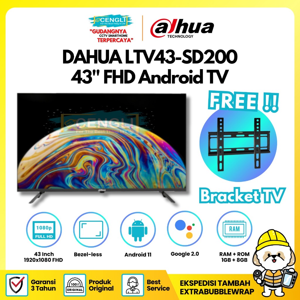 Jual Smart TV LED 43 inch Dahua LTV43-SD200 FHD 43 inch 43" Garansi ...