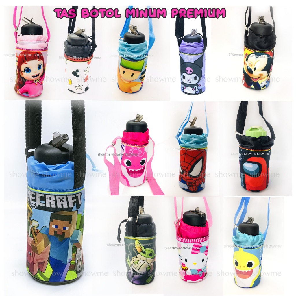 Jual Tas Botol Minum Anak Karakter I 500ml 600 ml I Anti Luntur I ...