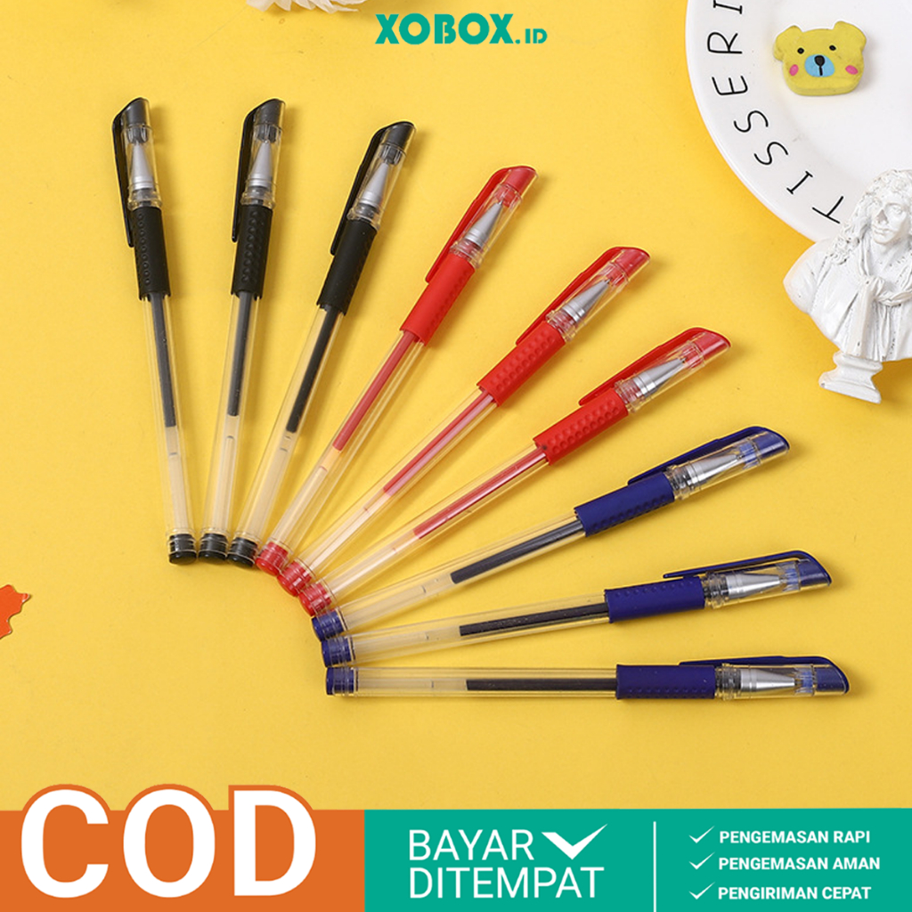 Jual Pena Gel Standart 0.5mm Pulpen Gel Cair Murah Berkualitas ATK007 ...
