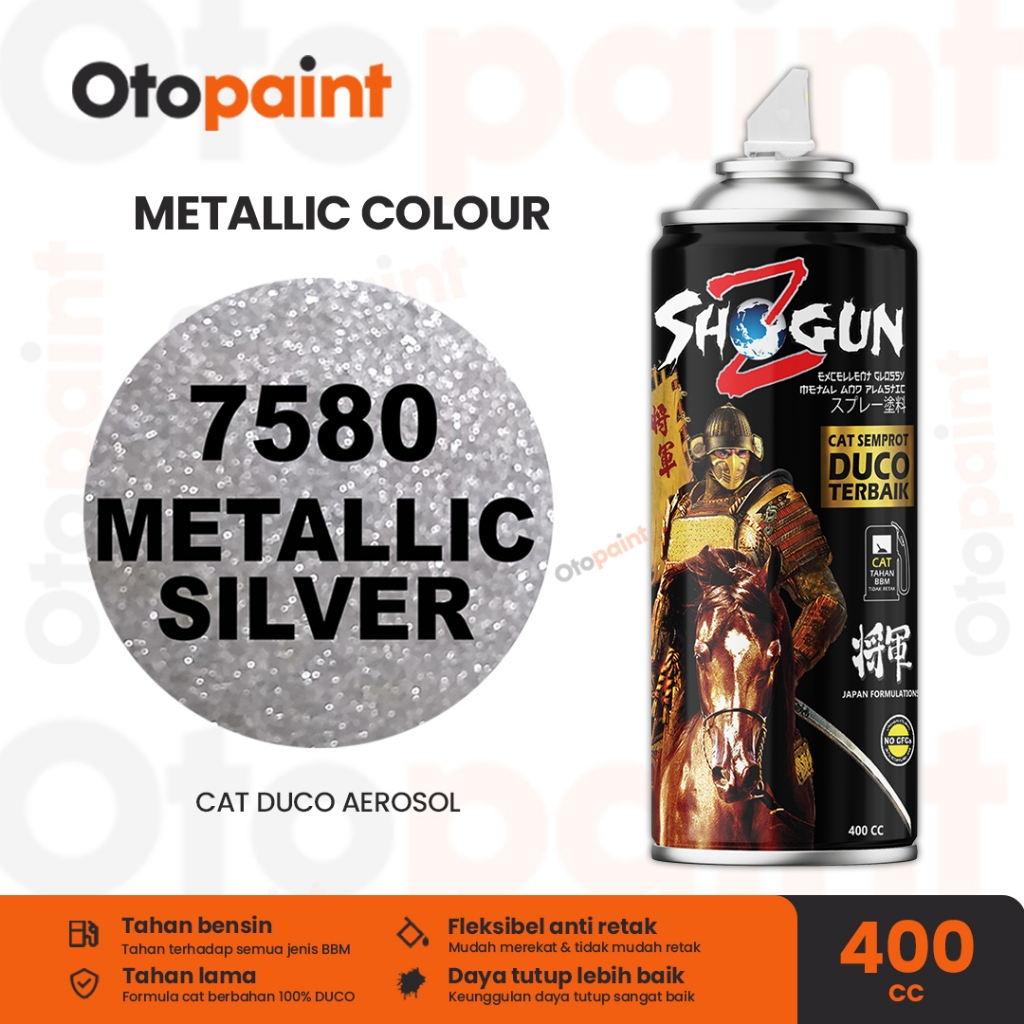 Jual OTOPAINT Cat Semprot Pilox Silver Metalik | Shogun Z Metallic ...
