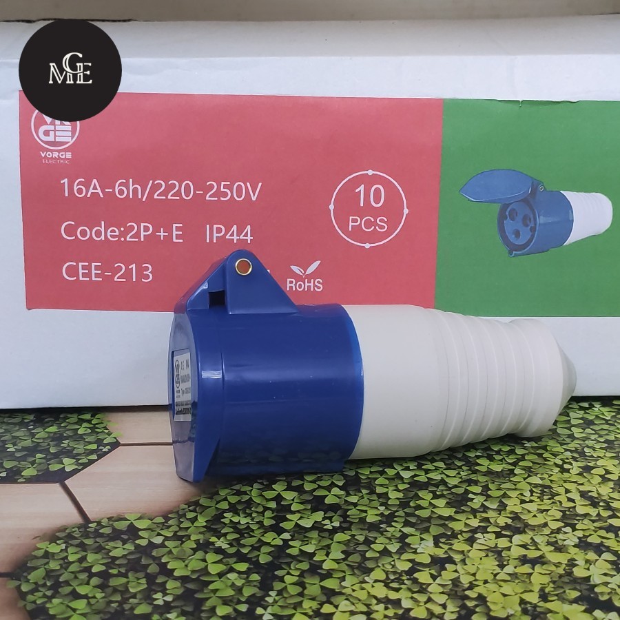 Jual Industrial Mobile Socket 3Pole 16A CEE 213 3Pin Stop Kontak Genset | Shopee Indonesia