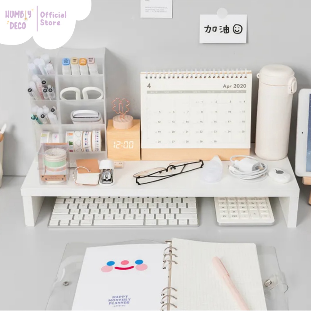 Jual Motif Terkini.. Humbly Deco - Korean Aesthetic White Study Table ...