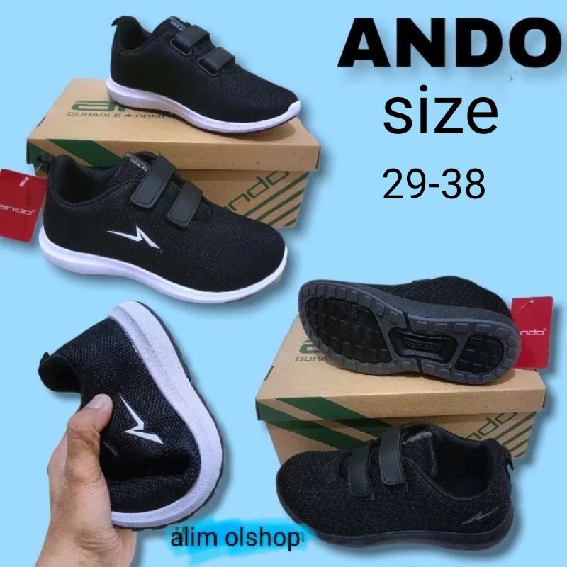 Jual sepatu sekolah ando perekat original | Shopee Indonesia
