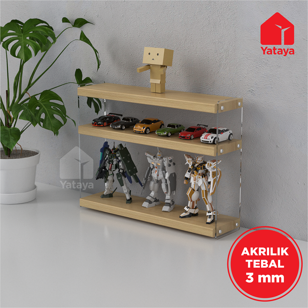 Jual Rak Display Mainan Action Figure Diecast Minimalis Kayu Akrilik ...