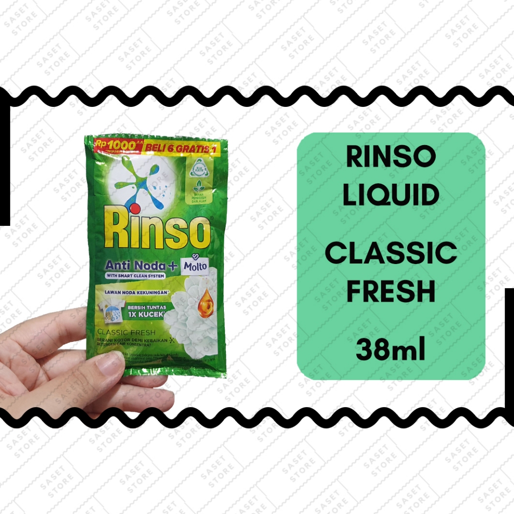 Jual Rinso Molto Liquid Deterjen Classic Fresh 38ml Sachet Detergen ...