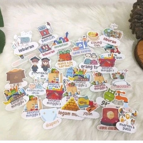 Jual Sticker Menabung Dompet Disiplin Budgeting Saving Challenge Stiker ...