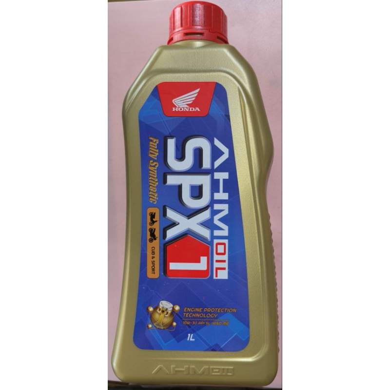 Jual AHM Oil SPX1 4T 10W-30 API SL Fully Synthetic 1 Liter (100% ...