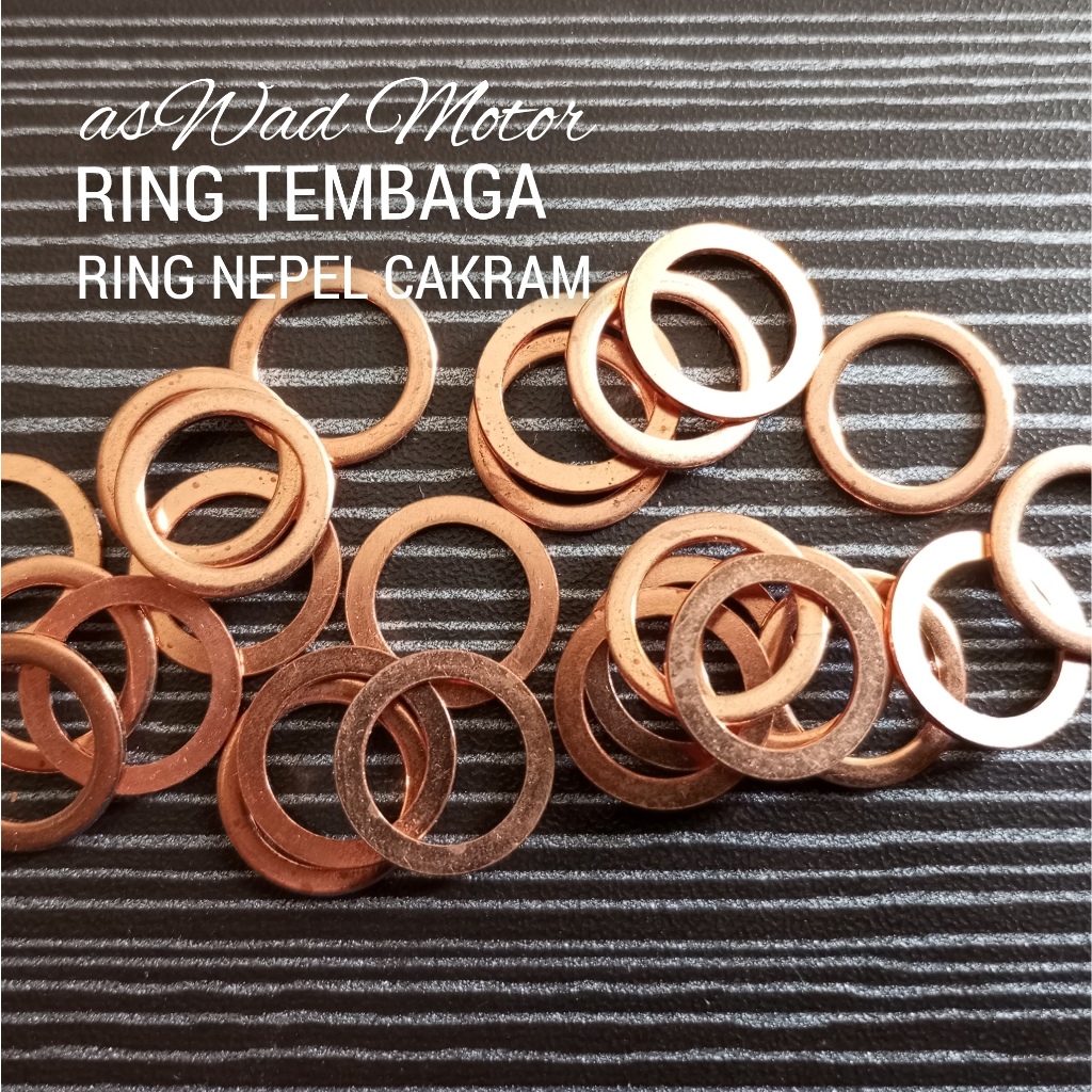 Jual Ring Tembaga M10 Nepel Selang Rem Cakram Universal / Ring Oli Rem ...