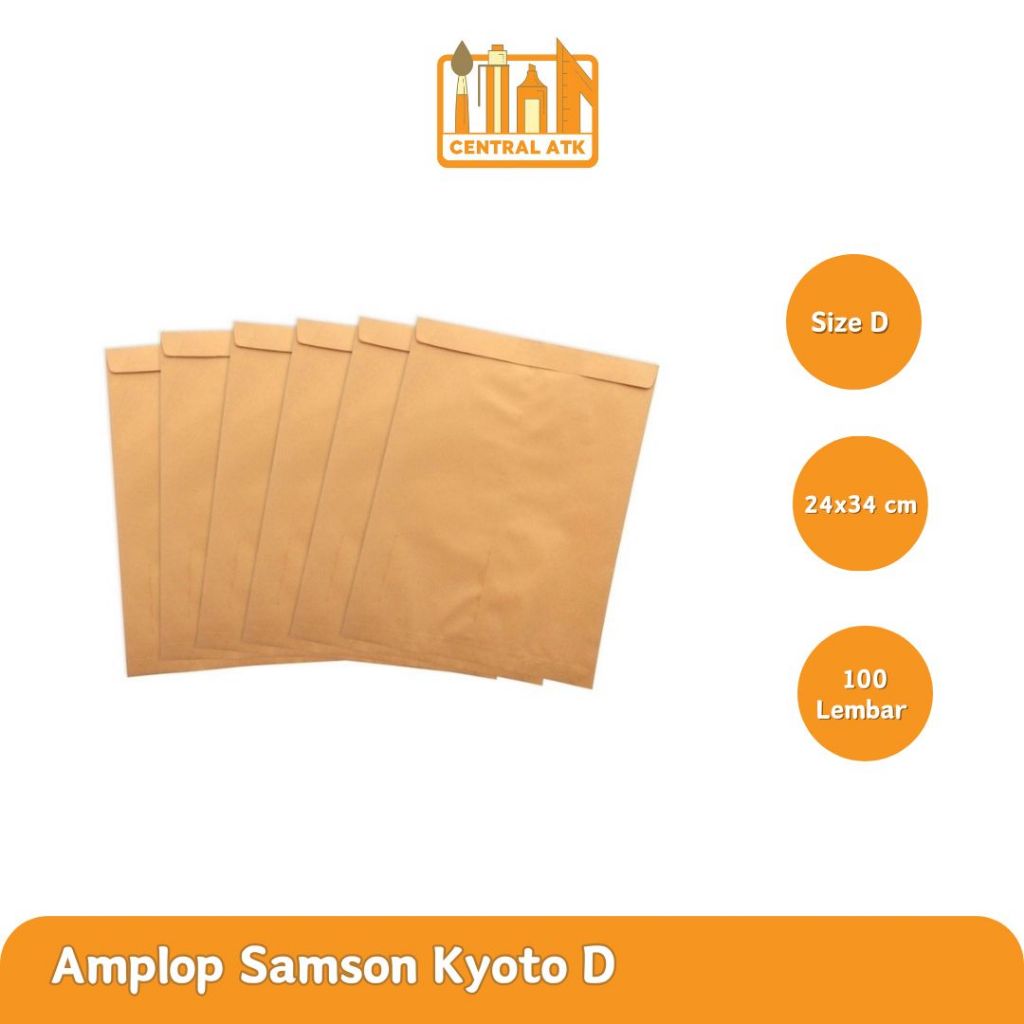 Jual AMPLOP COKLAT SAMSON D UKURAN FOLIO 24 CM X 34 CMM (1 PAK) | Shopee Indonesia