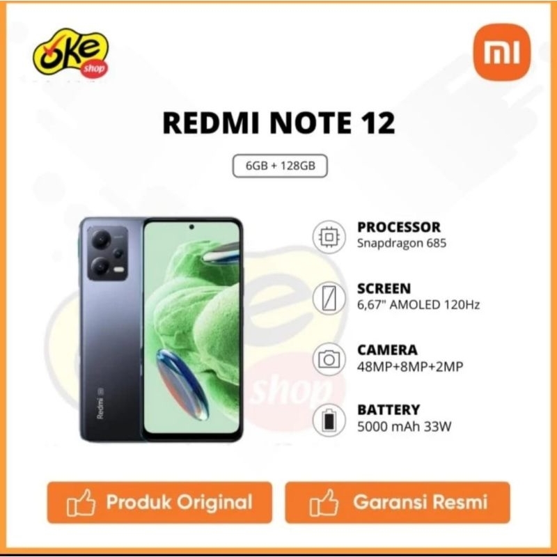 Jual Xiaomi Redmi Note 12 ( 6GB/128GB ) | Shopee Indonesia