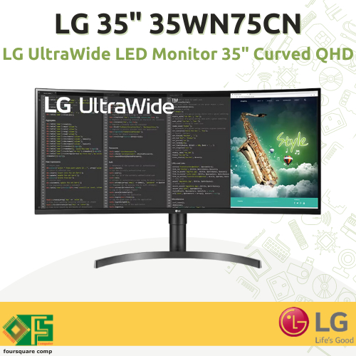 Jual LED LG UltraWide 35WN75CN-B Monitor 35 Inch Curved QHD Resmi ...