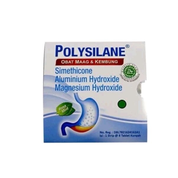 Jual Polysilane Obat Maag & Kembung 1 Strip @8 Tablet | Shopee Indonesia