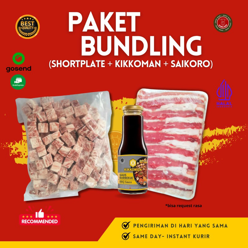 Jual (BISA INSTANT) Paket Bundling BBQ Hemat | Paket Grill BBQ Beef Slice Yoshinoya Saikoro ...