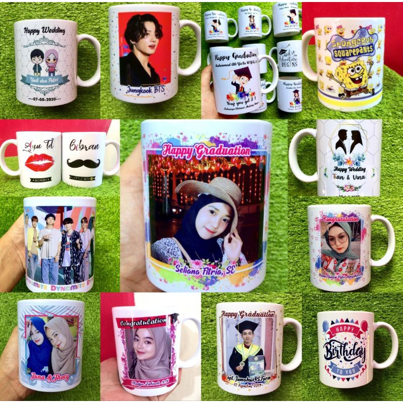 Jual Mug Custom Kado Souvenir Wedding Wisuda Ulang Tahun | Shopee Indonesia