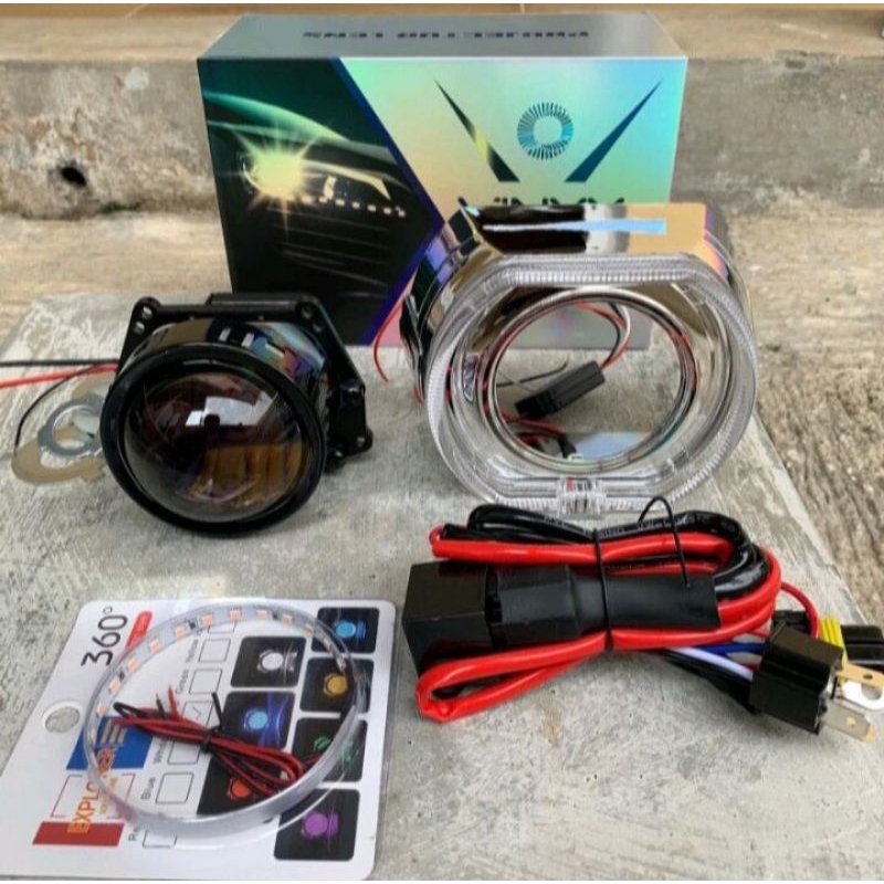 Jual Lampu LED Projector Projie BiLED 3 Inch Mobil Motor Vinyx P65 ...