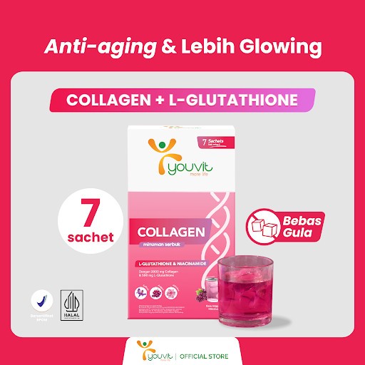 Jual Youvit Collagen Powder Drink 7 | Shopee Indonesia