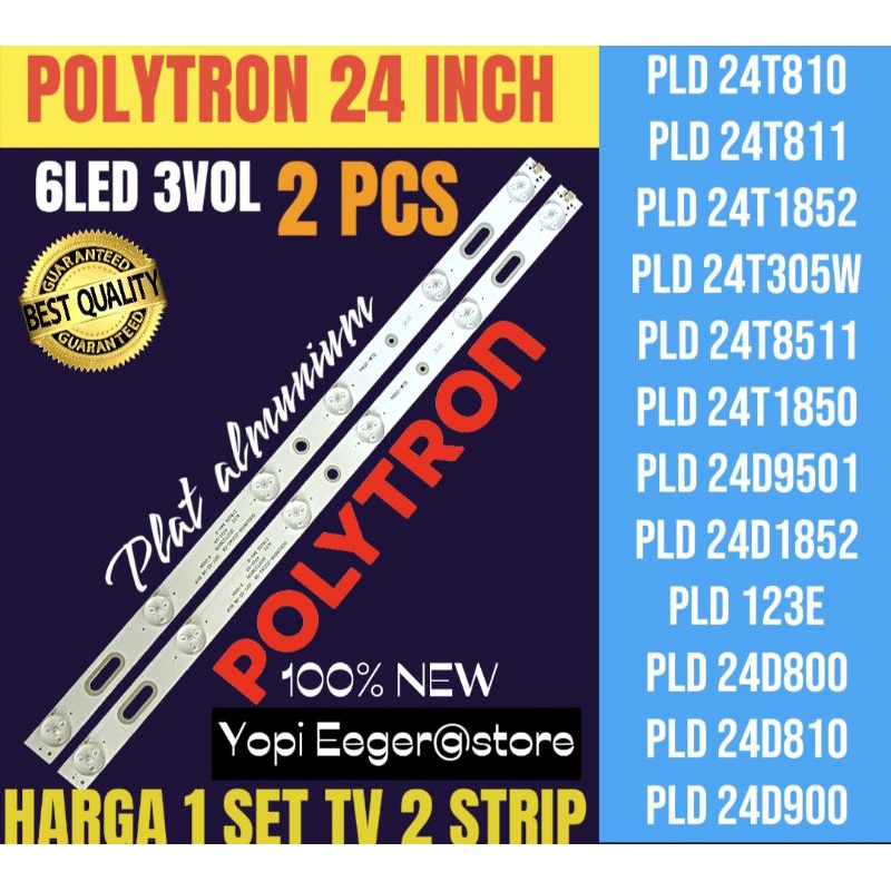 Jual BACKLIGHT TV LCD LED POLYTRON 24 INCH PLD24T810-PLD24T811 ...