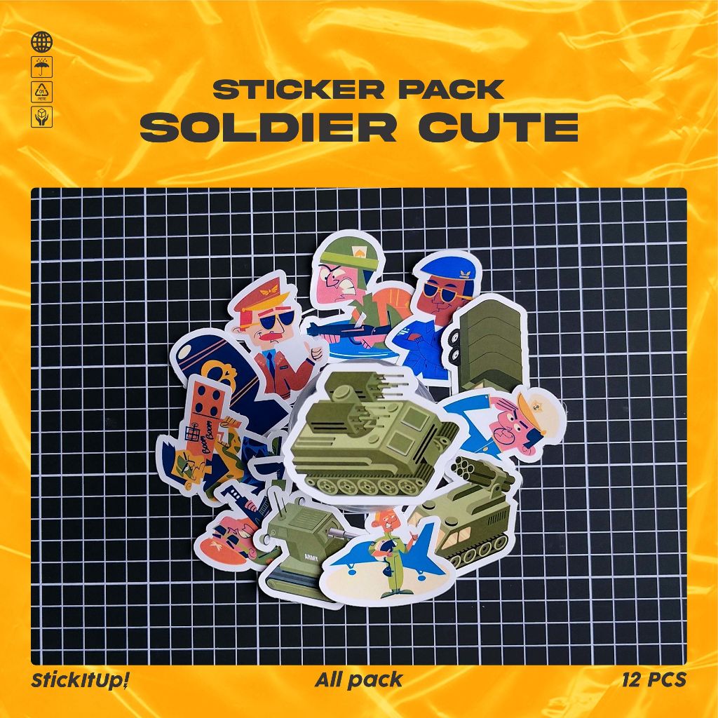 Jual Stiker Pack Tentara Cute Stiker Korea Lucu Keren Untuk Koper ...