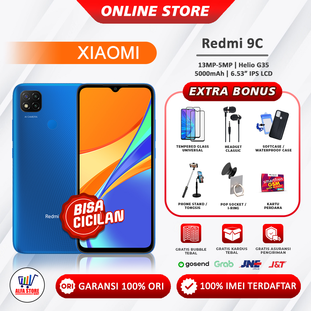 Jual Handphone xiaomi redmi 9c ram 4/64gb ram 3/32gb garansi resmi ...