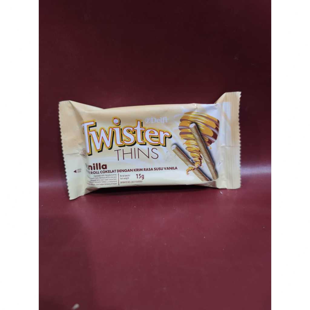 Jual Delfi Twister Thin Choco Vanilla 15g - Wafer Stick Choco Vanilla ...