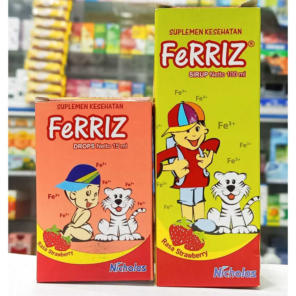 Jual FeRRIZ 𝐃𝐑𝐎𝐏𝐒 𝟏𝟓𝐌𝐋 & 𝐒𝐈𝐑𝐔𝐏 𝟏𝟎𝟎𝐌𝐋 - Suplemen Zat Besi Untuk Bayi dan ...