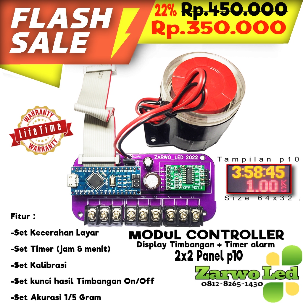 Jual MODUL CONTROLLER TIMBANGAN GALATAMA DISPLAY 2X2 PANEL P10 PLUS ...