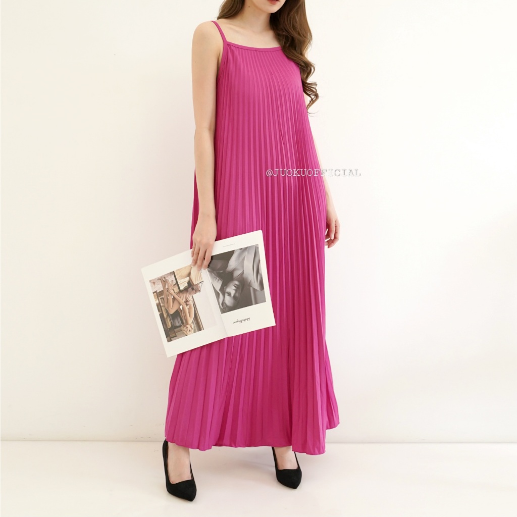 Jual Inner Dress Plisket Mayung / Dress Polos Plisket / Inner Plisket ...