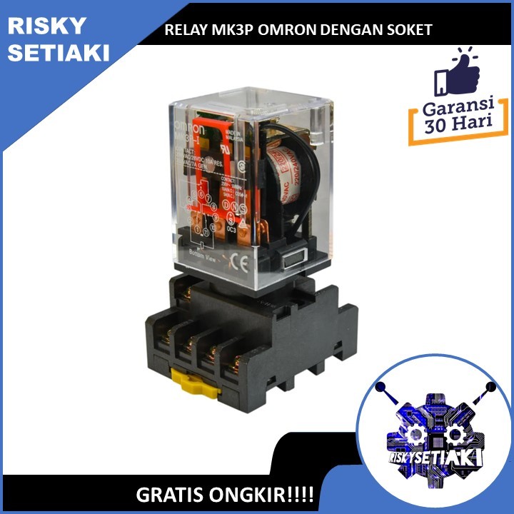 Jual RELAY MK3P 12V OMRON 11 PIN DENGAN SOKET | Shopee Indonesia