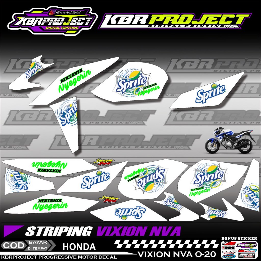 Jual VIXION NVA SPRITE STIKER STRIPING PREMIUM MOTOR KEREN LIS VARIASI ...
