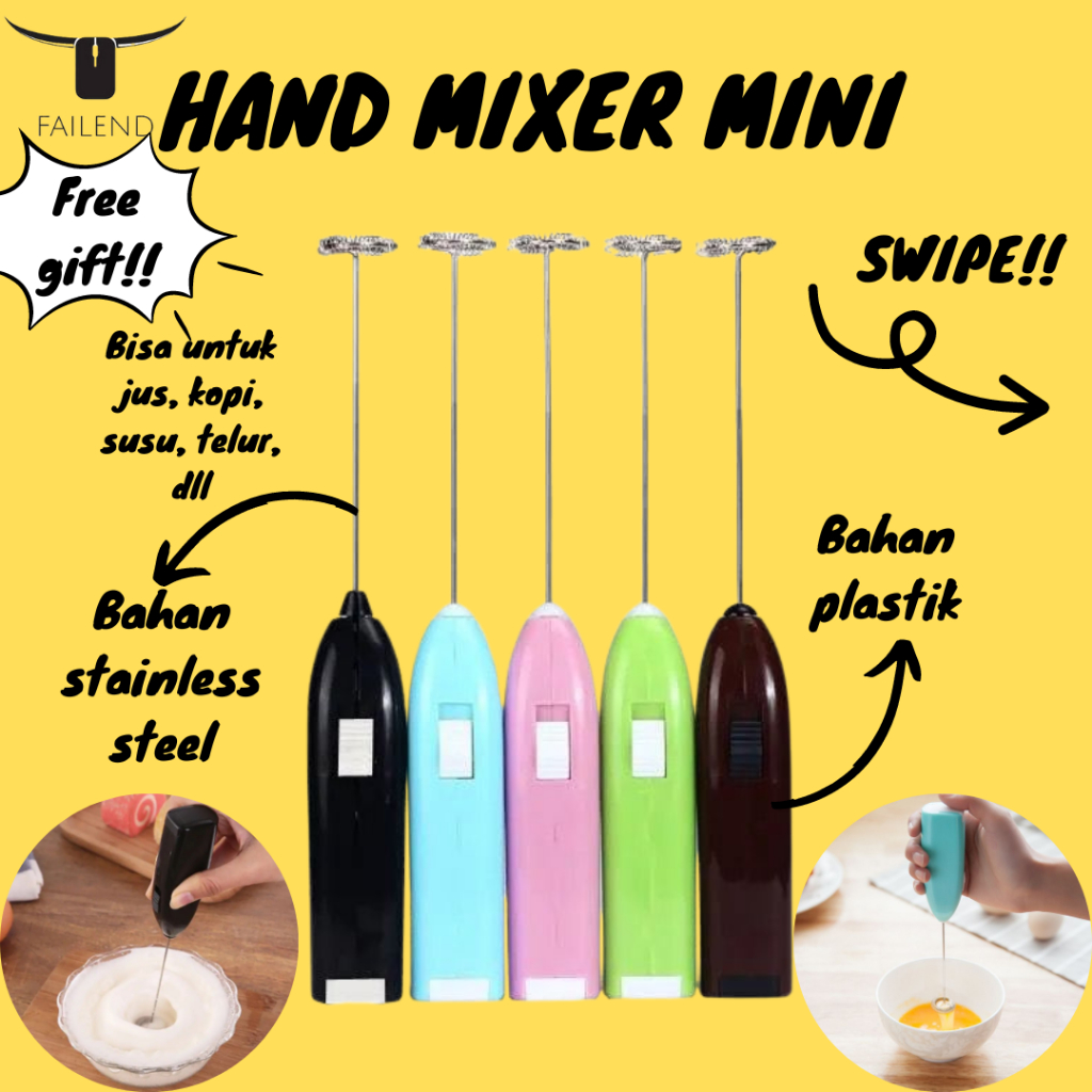 Jual Mini Mixer Electric Hand Pengocok Telur Minuman Elektrik Kitchen