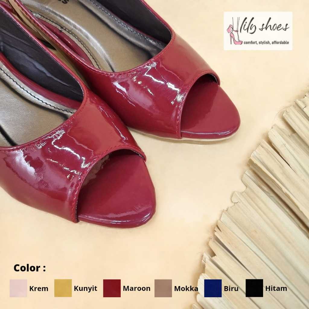 Jual LILY SHOES - Clara Sepatu Big / Chunky Heels Wanita Realpict ...