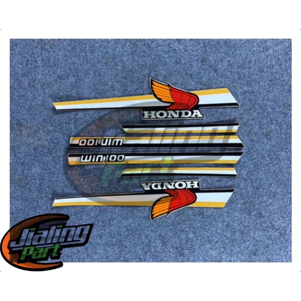 Jual list sticker body win putih kuning striping body win 100 putih ...