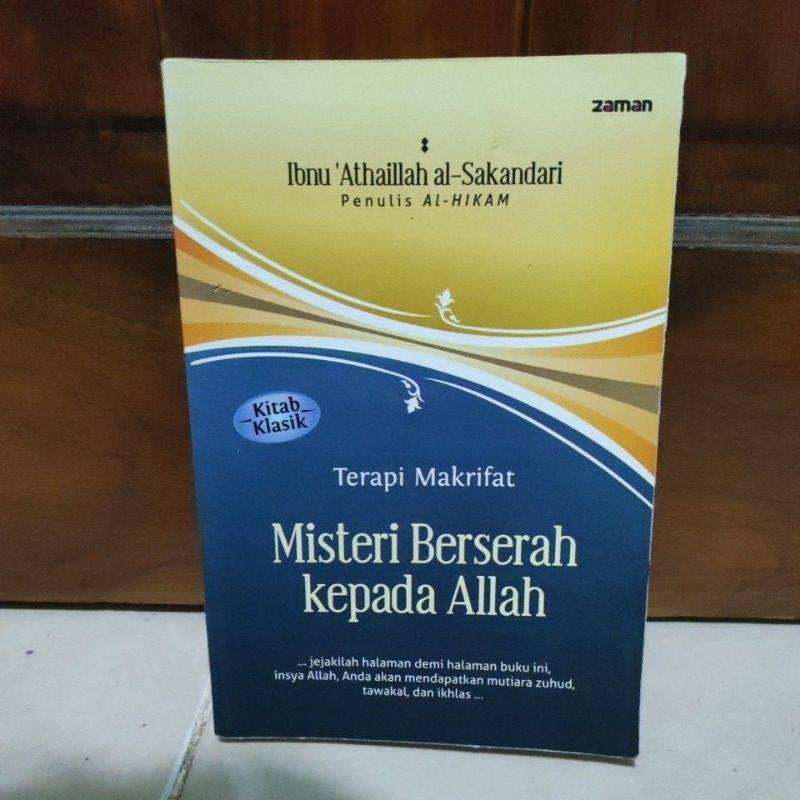 Jual BUKU LANGKA KITAB KLASIK TERAPI MAKRIFAT MISTERI BERSERAH KEPADA ...