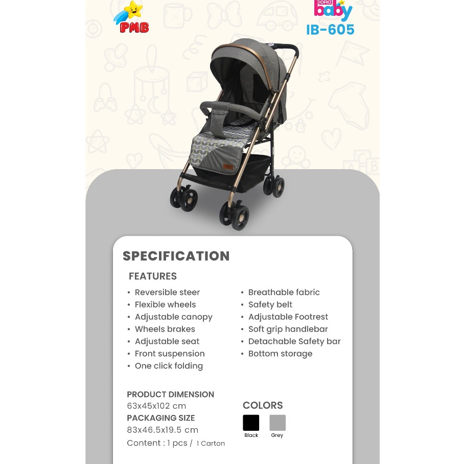 Jual BABY STROLLER IORA BABY IB-605 | Shopee Indonesia